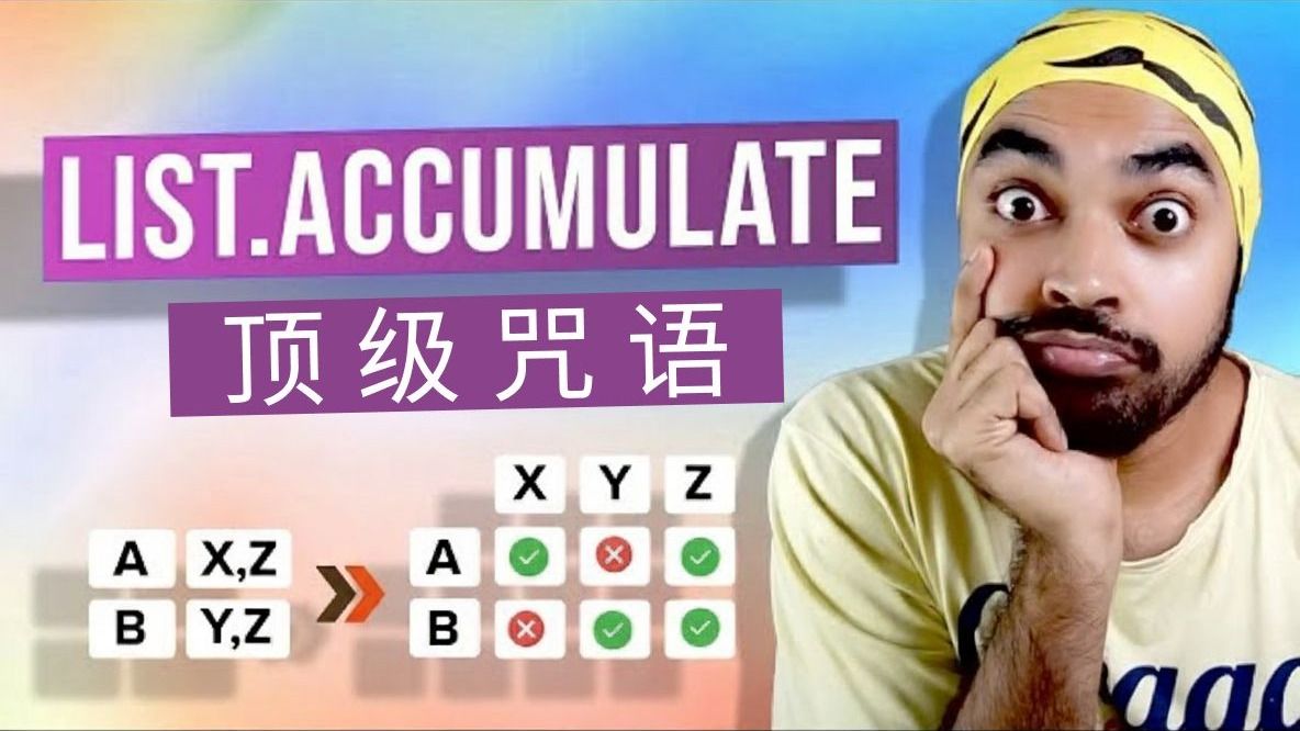  Power Query 核心函数 List.Accumulate 顶级咒语