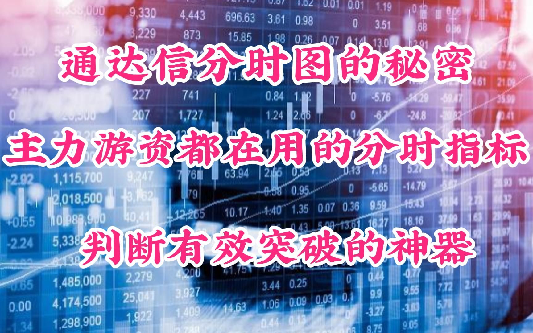 通达信分时图的秘密,主力游资都在用的分时指标,判断有效突破的神器,...