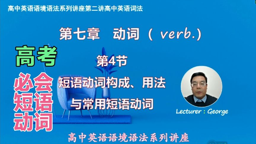 短语动词为王。4种构成,3种用法,22个例句,64条短语,让您学透
