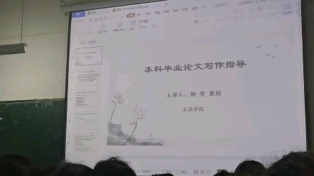 杨智老师毕业论文指导(上)