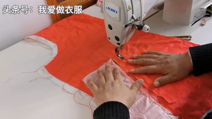 羽绒服斜插袋缝制教程,简单实用的衣服口袋,适合新手学习