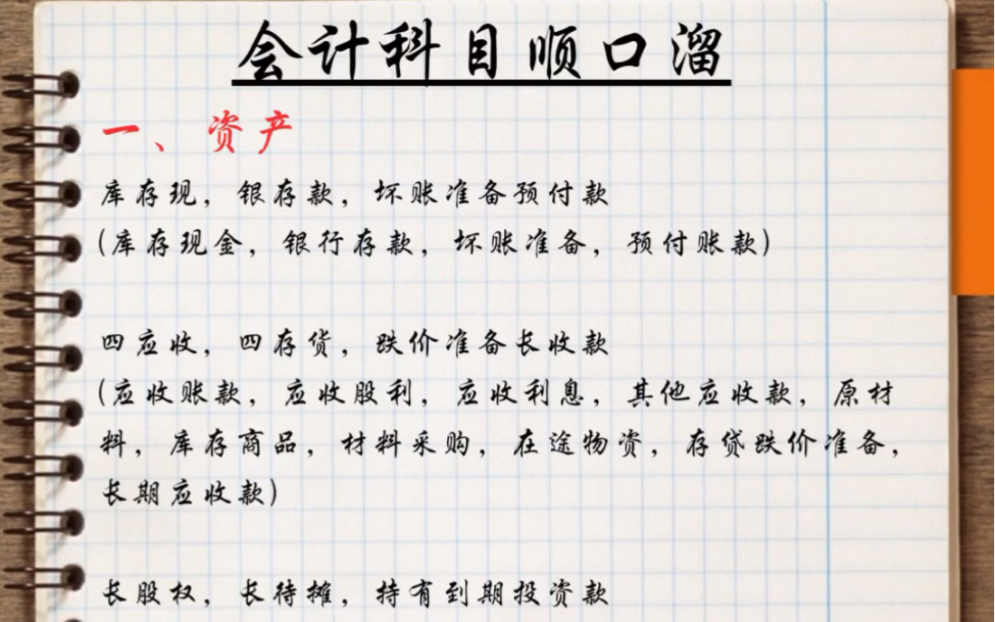 秒懂会计科目表!专治各种记不住