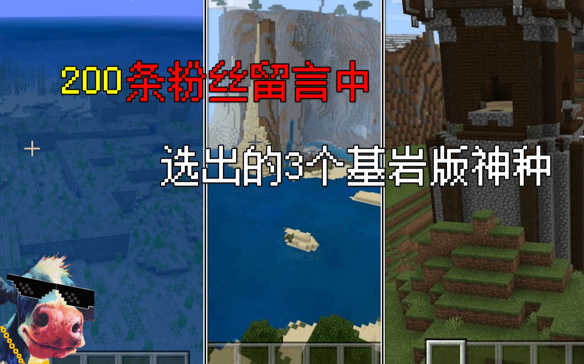 【我的世界-神奇种子】粉丝200条留言中,选出的3个基岩版神种!