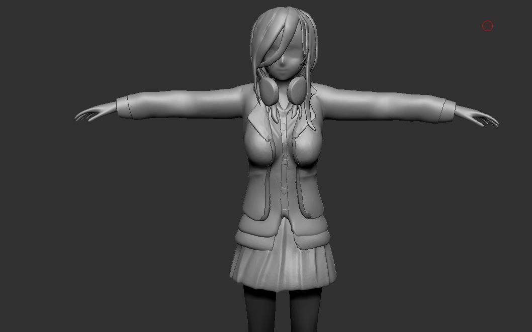 ZBRUSH_中野三玖模型减面教程