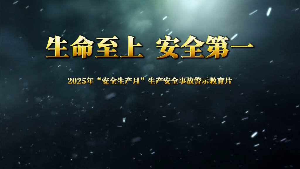 2025年“安全生产月”生产安全事故警示教育片《生命至上,安全第一》