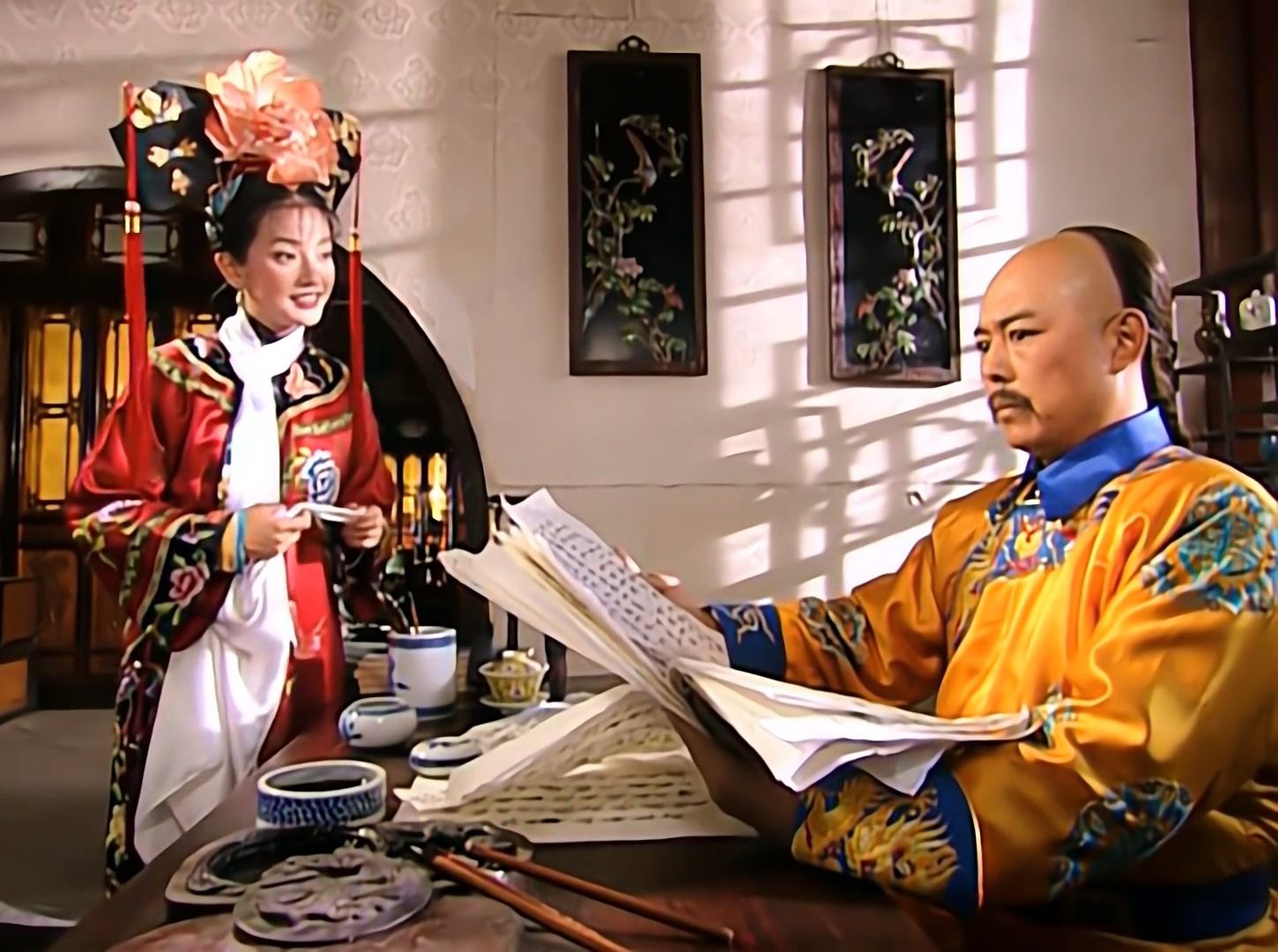 小燕子前去交差,皇阿玛被逗得很开心-还珠格格第一部12-5