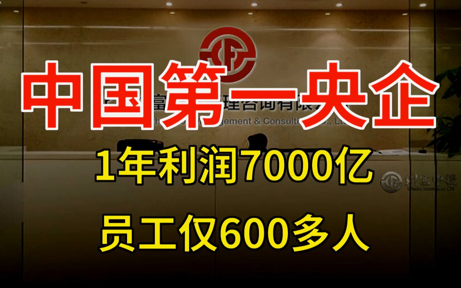 【吾爱财经】中国第一央企,1年利润7000亿,员工仅600多人。