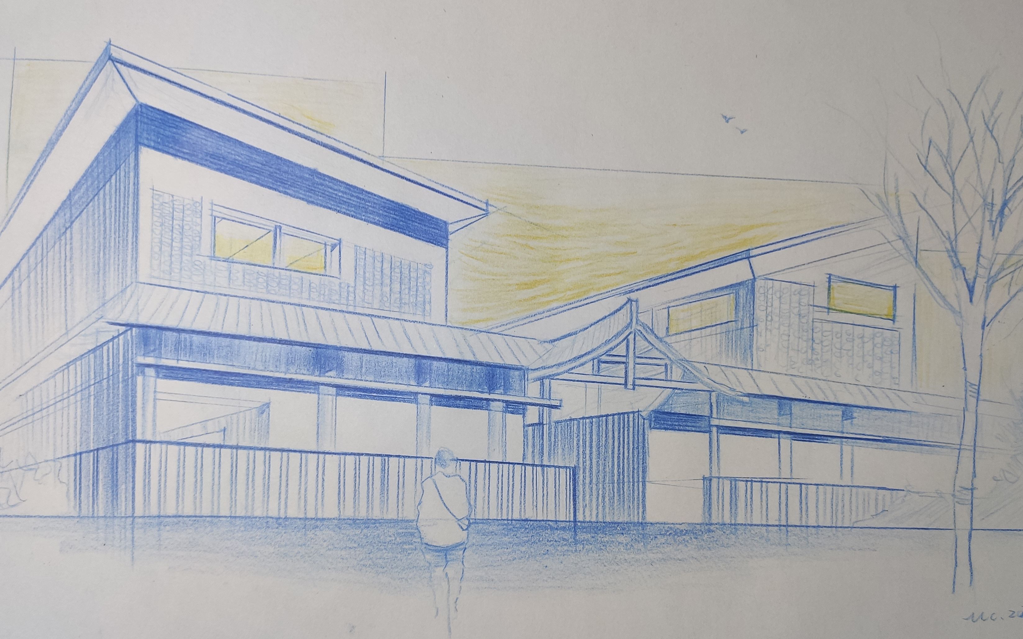 建筑彩铅 随便画画