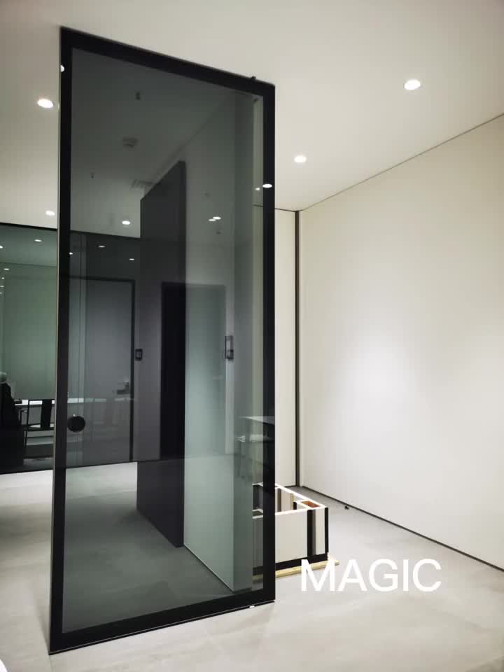 偏轴极简玻璃门,采用双玻隐框工艺