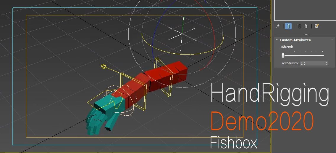 一个在3dmax中手部的绑定demo