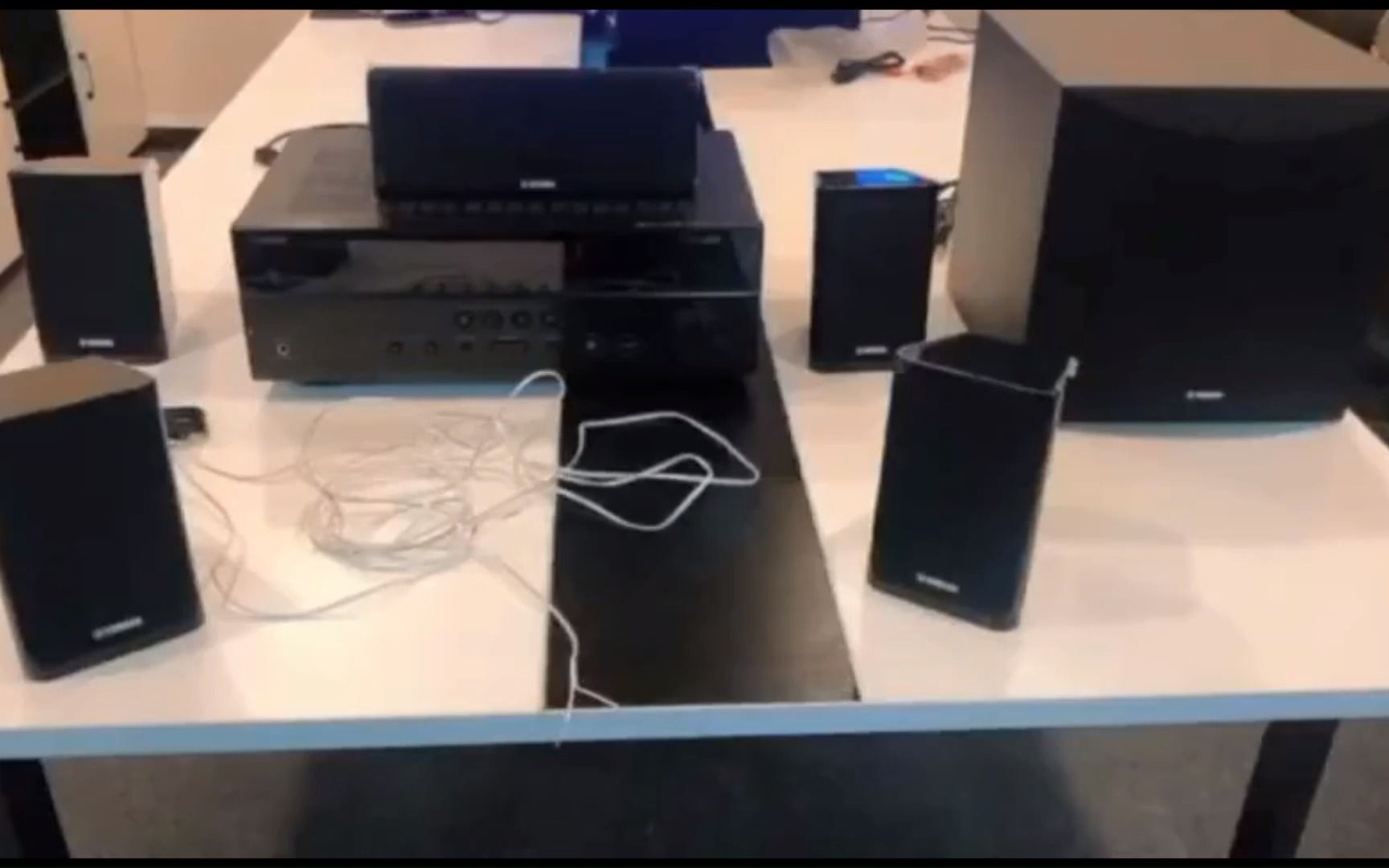 雅马哈功放 RX-V385 链接音箱,电视声音回传到功放操作