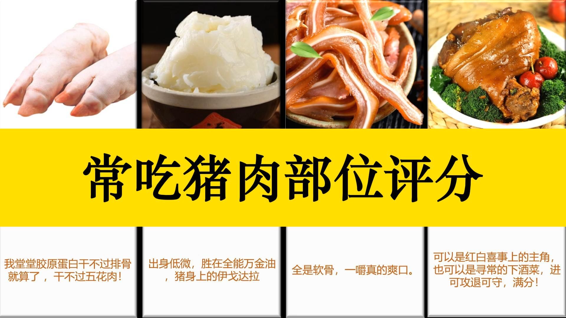 虎扑评分:23种常吃猪肉部位排名(选取评分人数超过1000人的条目)