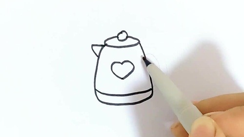 水壶怎么画?创意简笔画,儿童画,少儿创意美术,生活用品简笔画