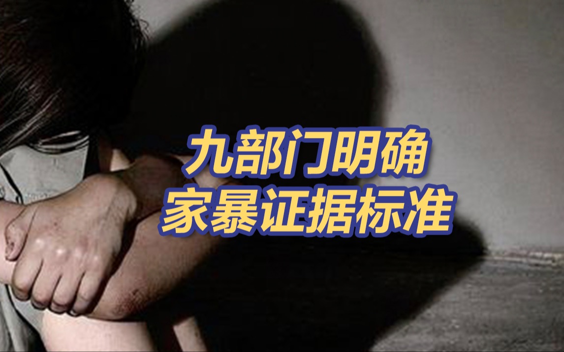 九部门明确家暴证据标准!