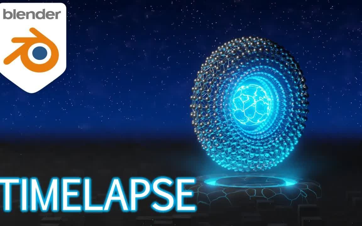 Blender中文版插件 简单的动画外星人环境 Blender 几何节点动画 教程...