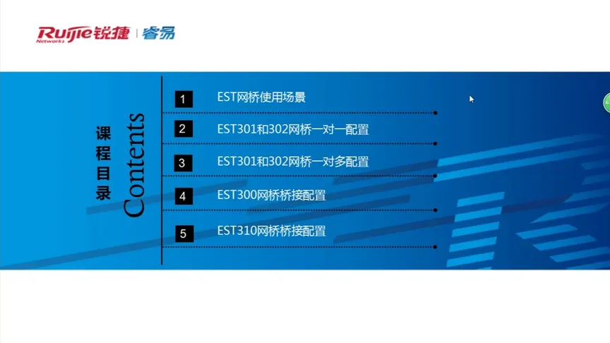 1.3 锐捷-睿易一对一和一对多EST网桥桥接配置