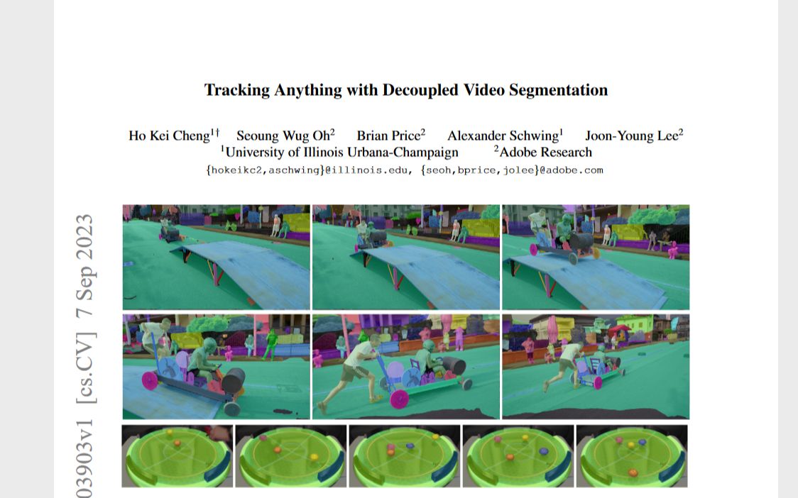 ...ICCV 2023 | 跟踪和分割一切,基于双向传播的解耦视频分割方法DEVA