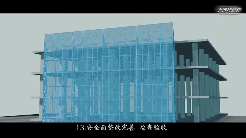 附着式升降脚手架,全钢模块组合式全自动爬架模拟动画!