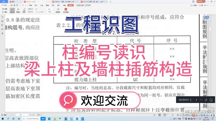 工识识图,柱编号及梁上柱墙柱插筋构造,欢迎交流