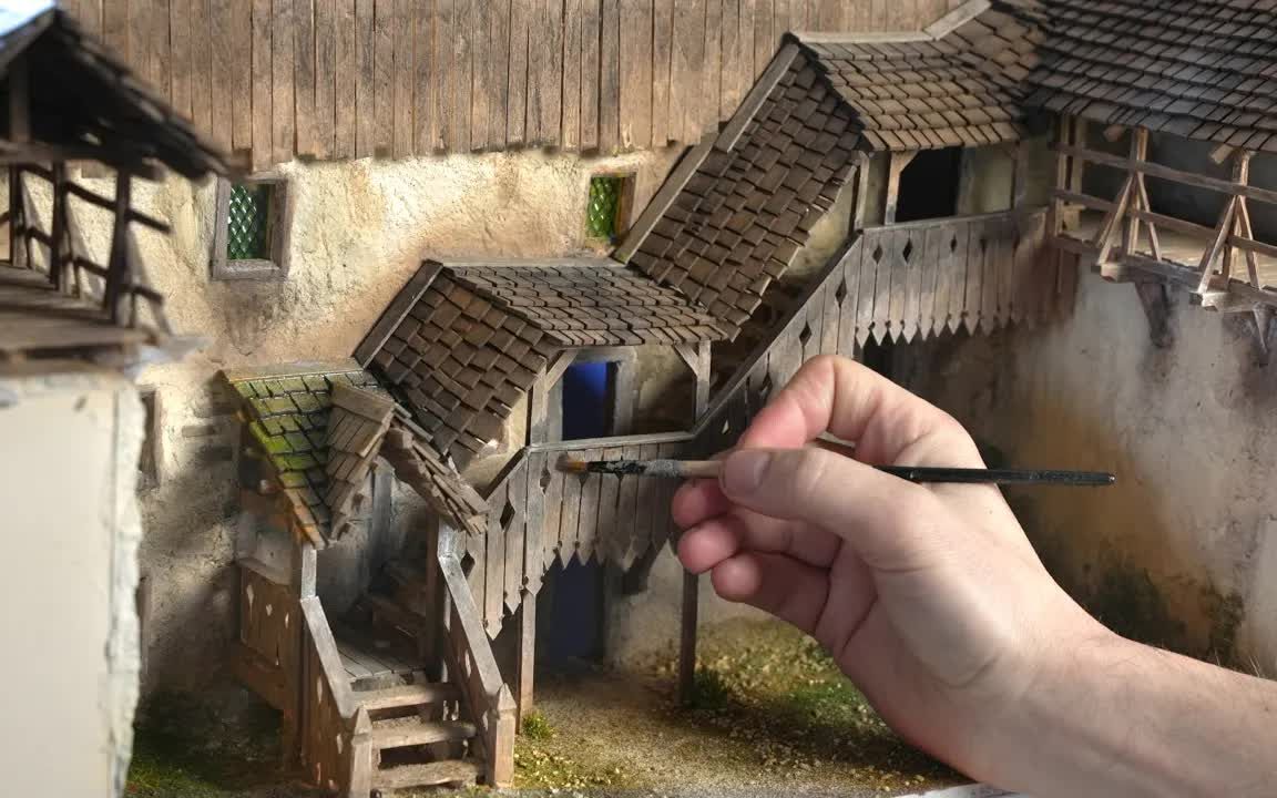 【场景模型——如何建造一个逼真的~城堡!】【中英字幕】【场景制作...