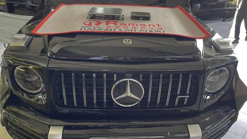 奔驰AMG G63原车大柏林,升级18路DTS解码光纤DSP+CarplayHiFi播