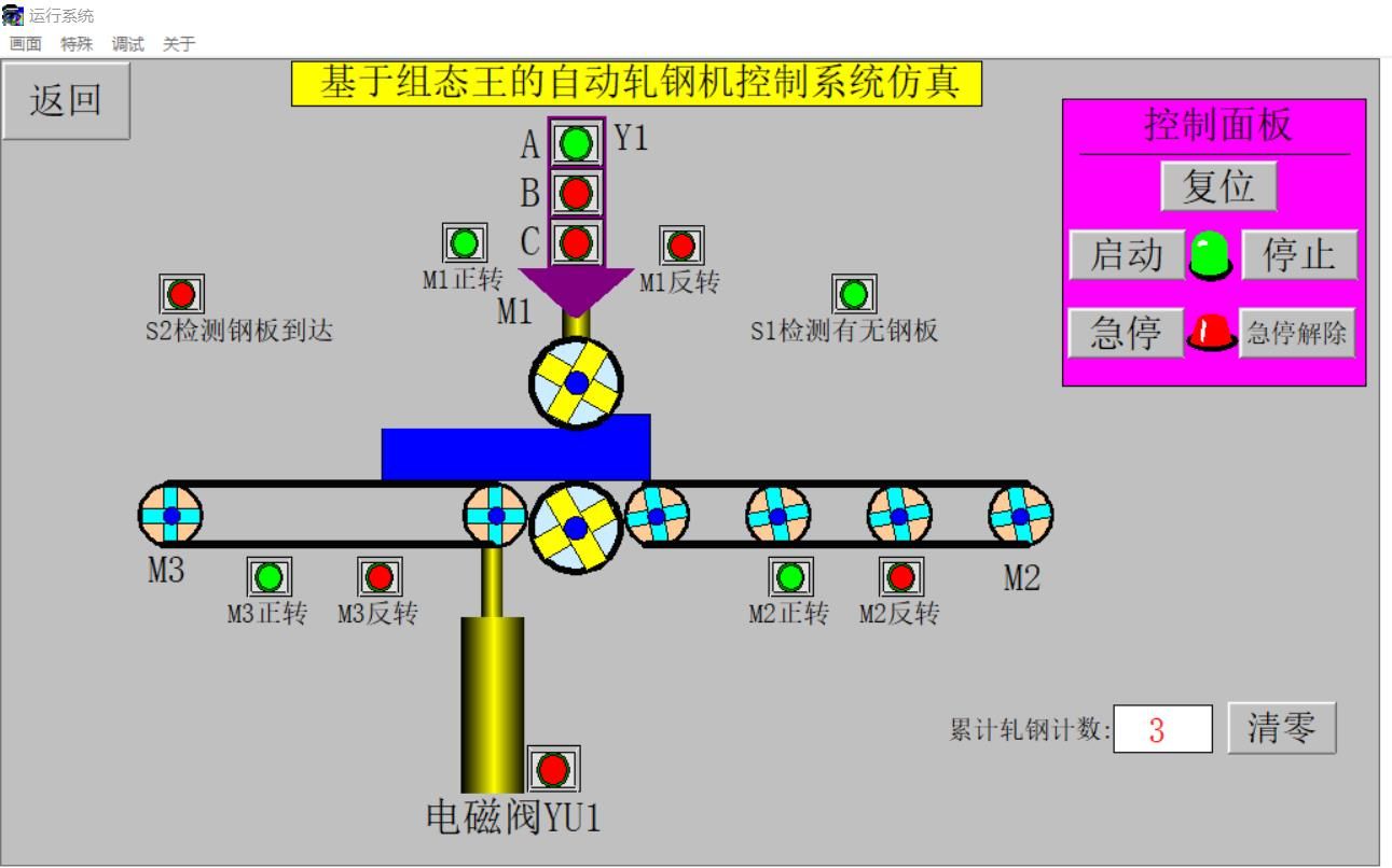 组态王 自动轧钢机组态仿真 轧钢机控制模拟 轧钢机组态王 扎钢机
