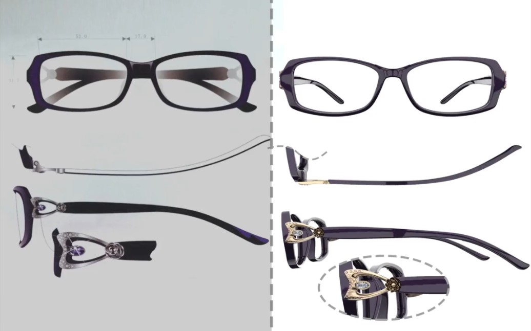 眼镜设计图建模