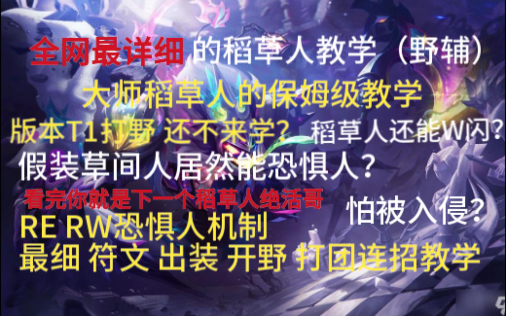这可能是全网最详细的稻草人(版本T1)教学了 看完你就是下一个稻草...