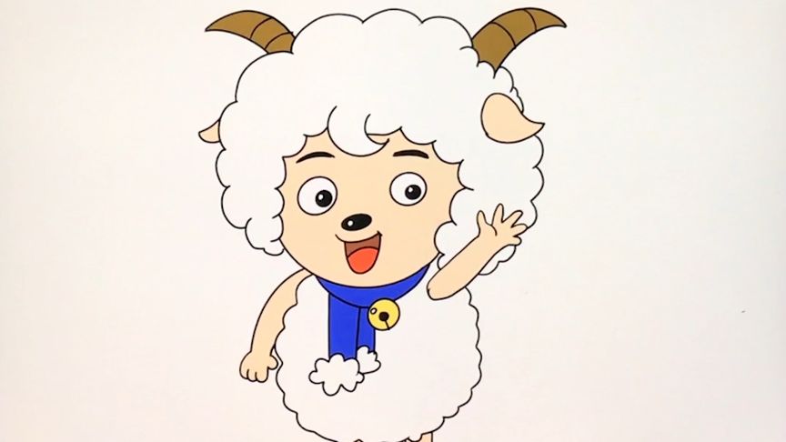 板绘:喜羊羊的简笔画法,画一只灵动活泼,聪明伶俐的喜羊羊