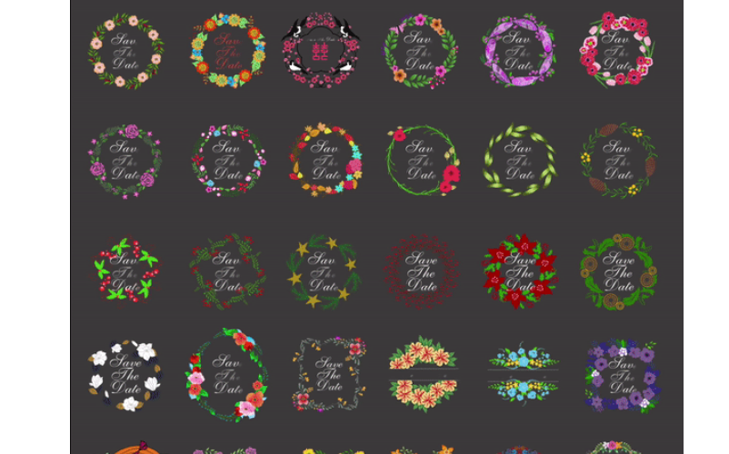 AE模板-婚礼素材包婚礼文字标题花字模板卡通手绘植物花朵喜鹊燕子...