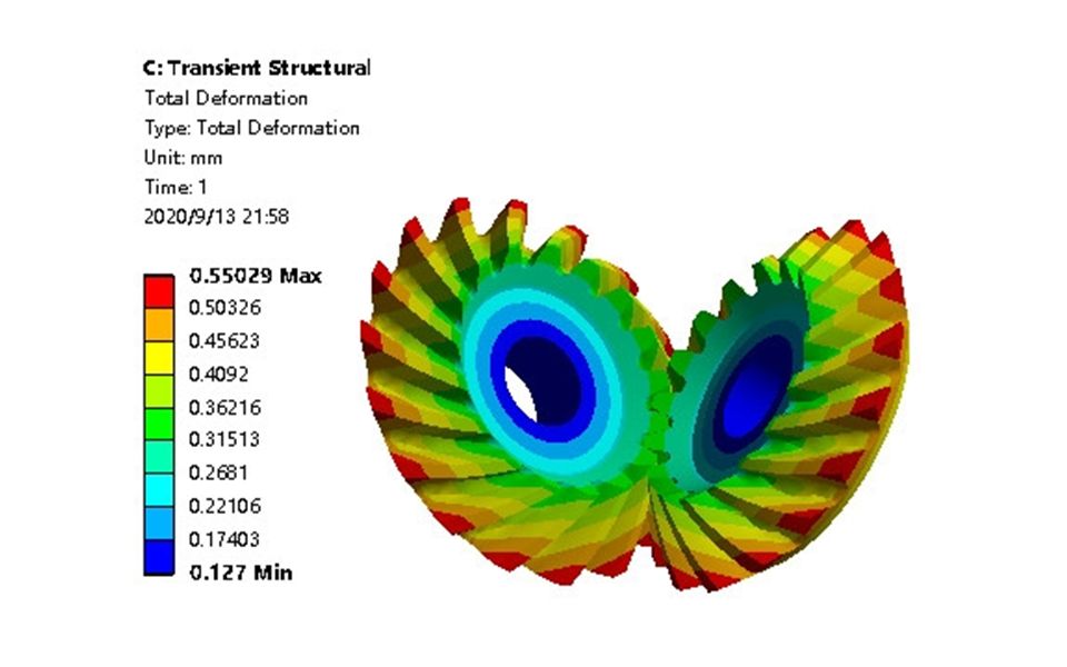 ANSYS2020R2中文版 锥齿轮啮合仿真评估
