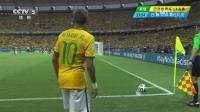 2014世界杯 1/4决赛 巴西VS哥伦比亚 7月5日 内马尔前场巧妙分球 ...