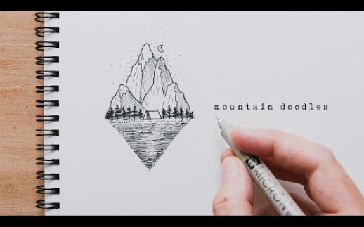 【针管笔】如何画山/初学者教程