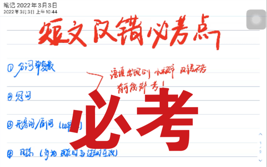 高考倒计时!短文改错必考点总结