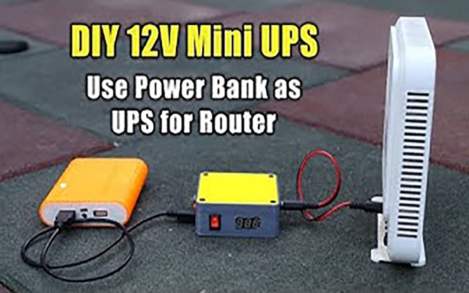 适用于WiFi路由器V4.0的DIY迷你UPS || 使用Powerbank作为WiFi路由...