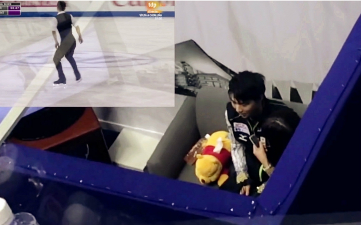 【羽生结弦】2015 上海世锦赛 fs等分区后台(哭泣的小孩)