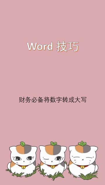 Word将数字转换成大写word