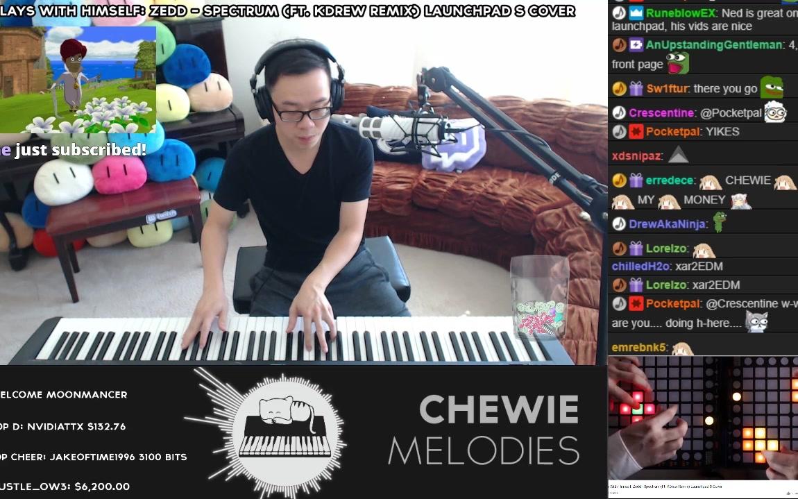 Spectrum-Zedd 瞬时即兴钢琴演奏——twitch主播ChewieMelodies的...