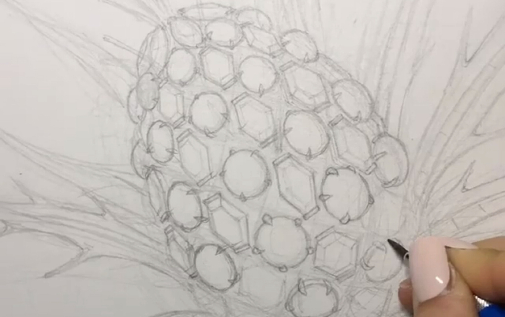 见过这样的大菠萝吗?极致奢华宝石设计手稿图手绘画过程