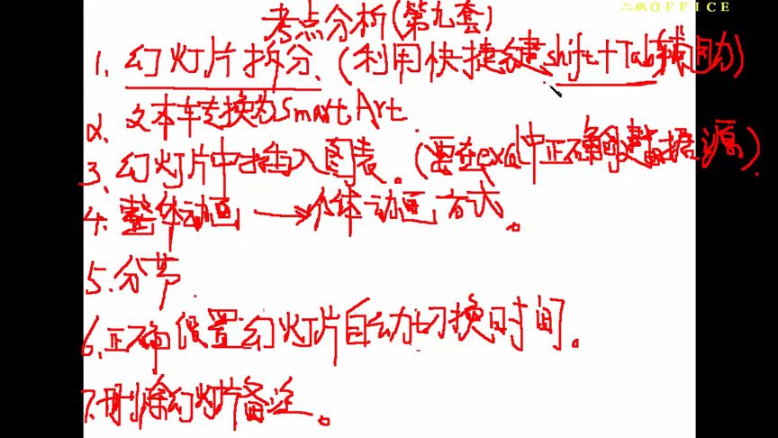 二级PPT必考题之——幻灯片拆分,分节,图表,看老师如何操作