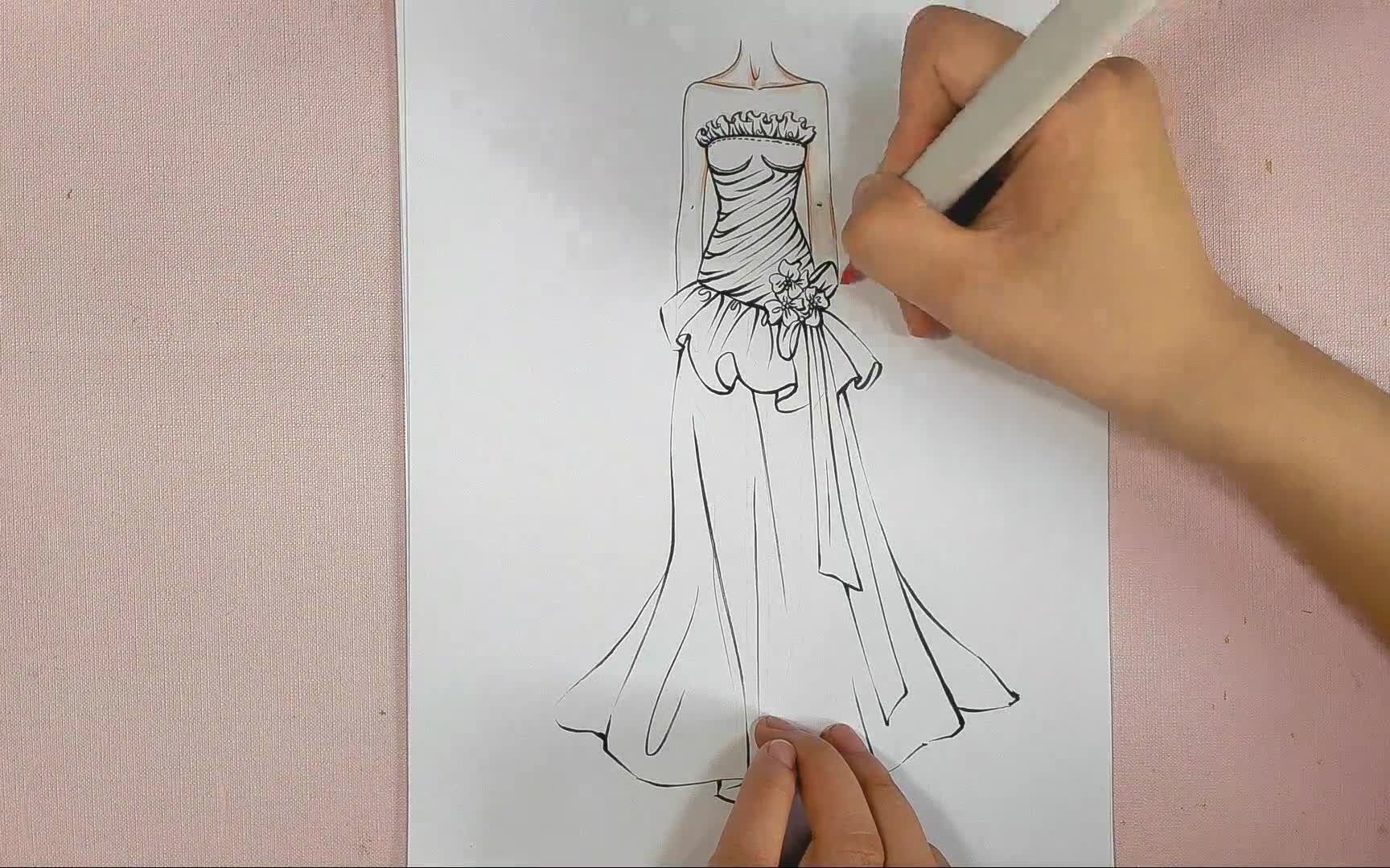 服装设计手绘学习:教你绘画时装画