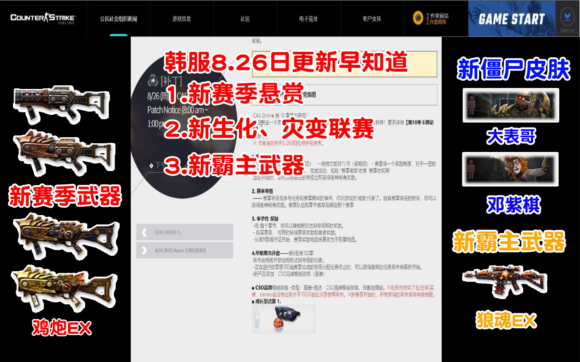 【CSOL】新赛季 新联赛 新枪(狼魂EX)——韩服8月26日更新早知道_...