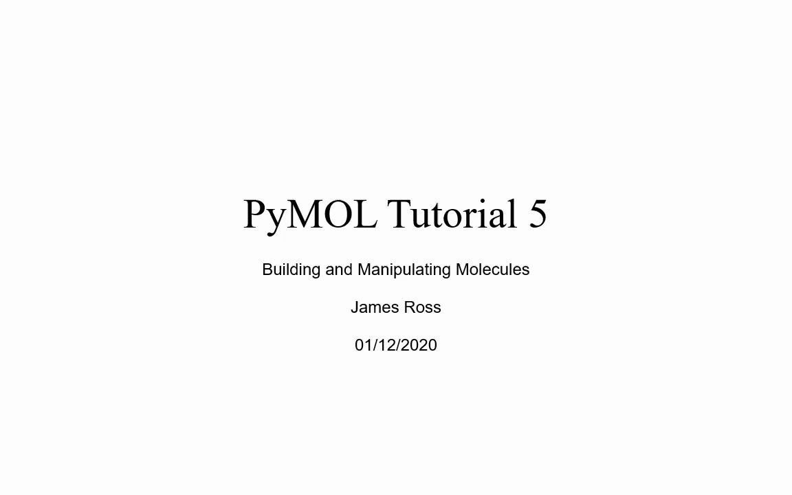 PyMOL教程5:构建和操作