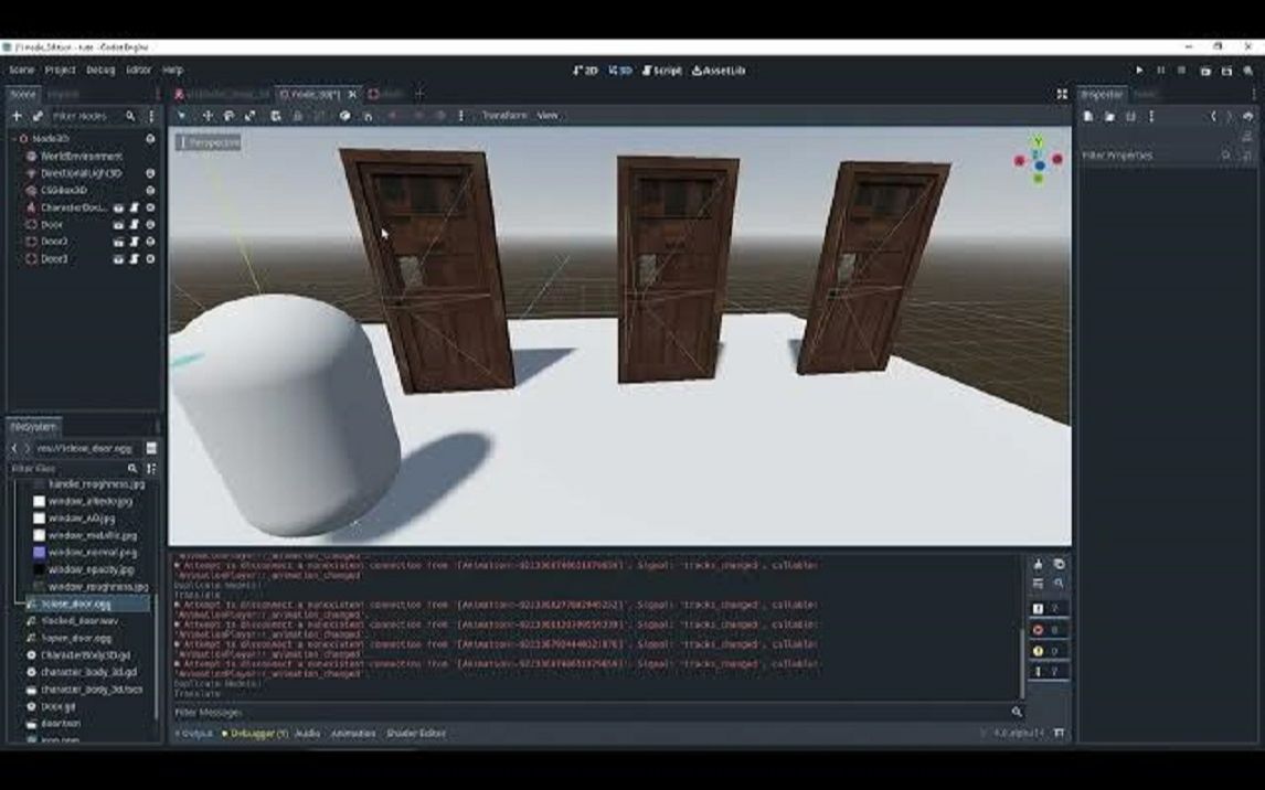 Godot 4 中文教程:在Godot4中制作3D门(带有按键、动画和声音)