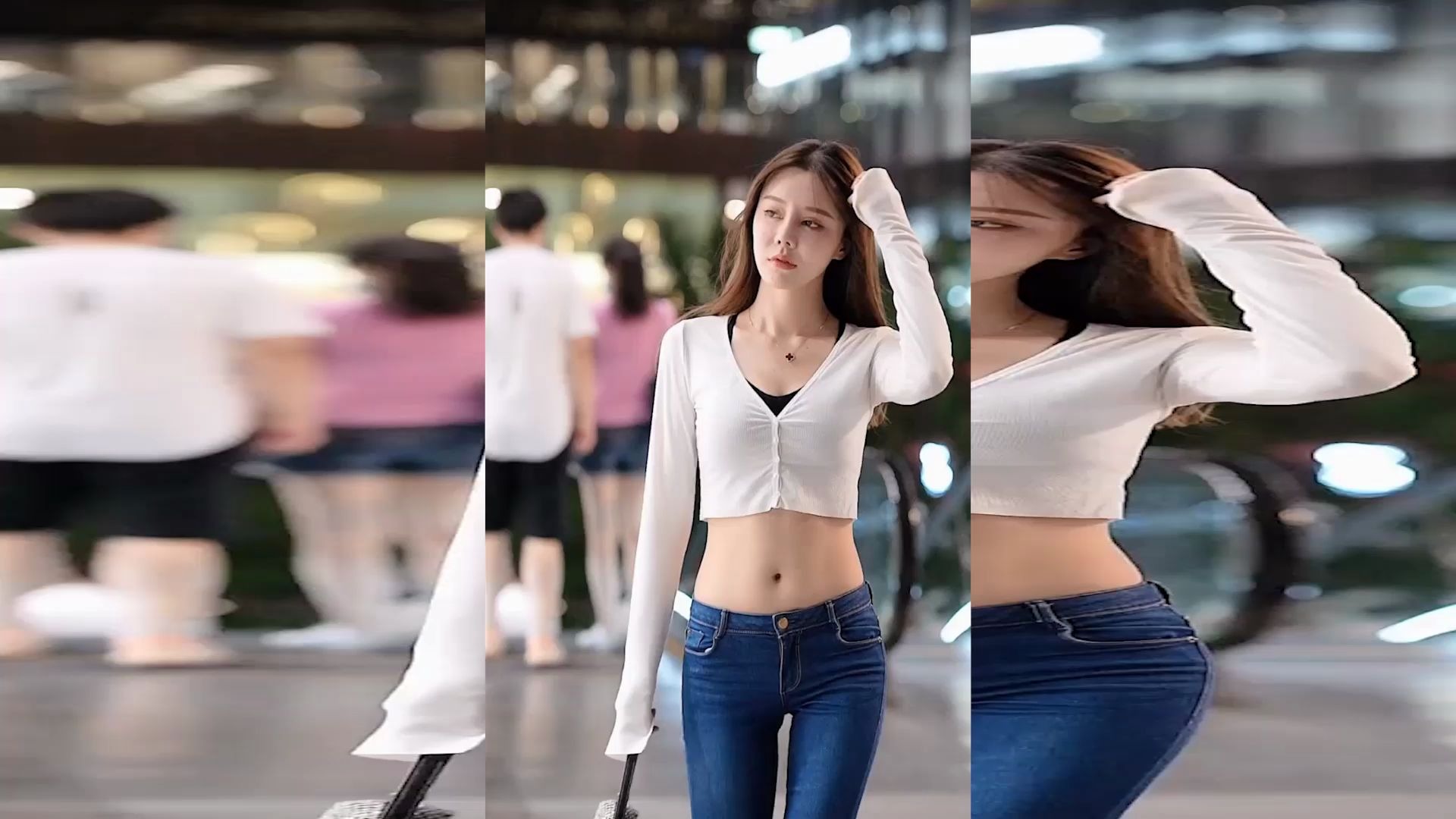 上海街头实拍,上海的小姐姐也太漂亮了吧,刚开始我以为是p的!