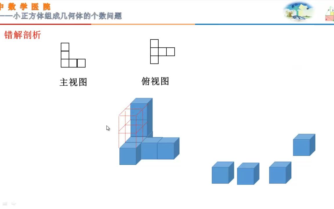 【小正方体组成几何体的个数问题】初中知识微课