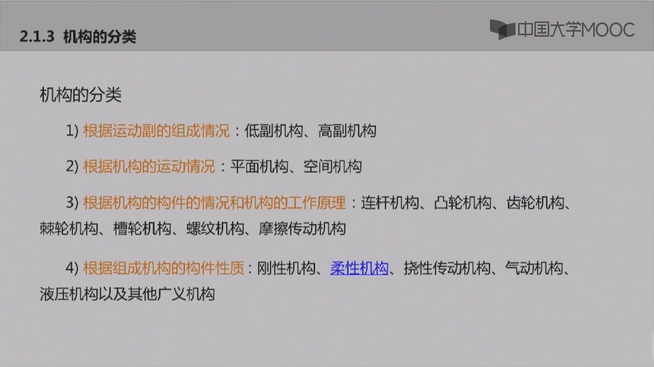 第二章 [2.1.5]--机构的分类