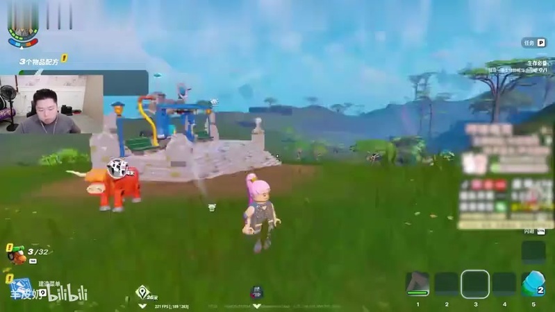 4K 皮特在堡垒之夜的乐高世界里玩我的世界,弹幕:请问这是乐高助眠...