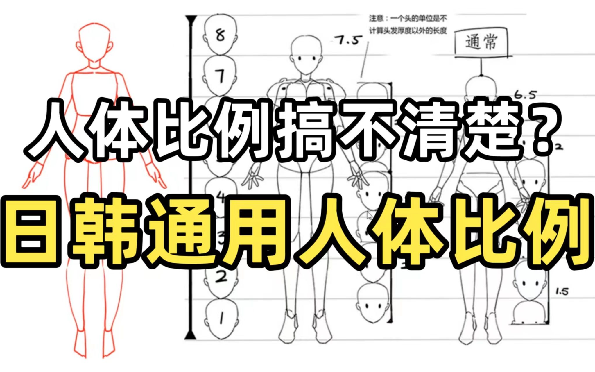 【绘画教程】0基础也能掌握的人体比例万能公式,分分钟掌握人体比例...