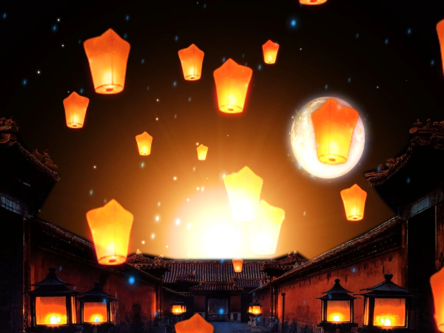 (zxf16)闹元宵吃汤圆(有音乐)背景视频素材